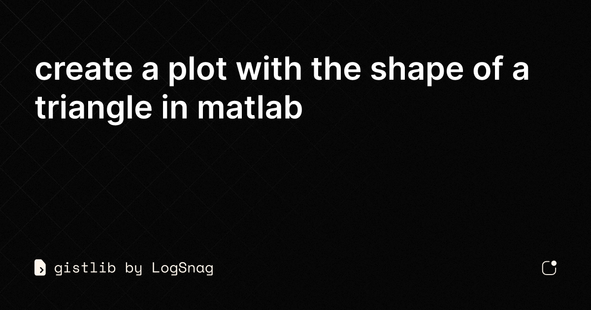 Gistlib Create A Plot With The Shape Of A Triangle In Matlab 6758