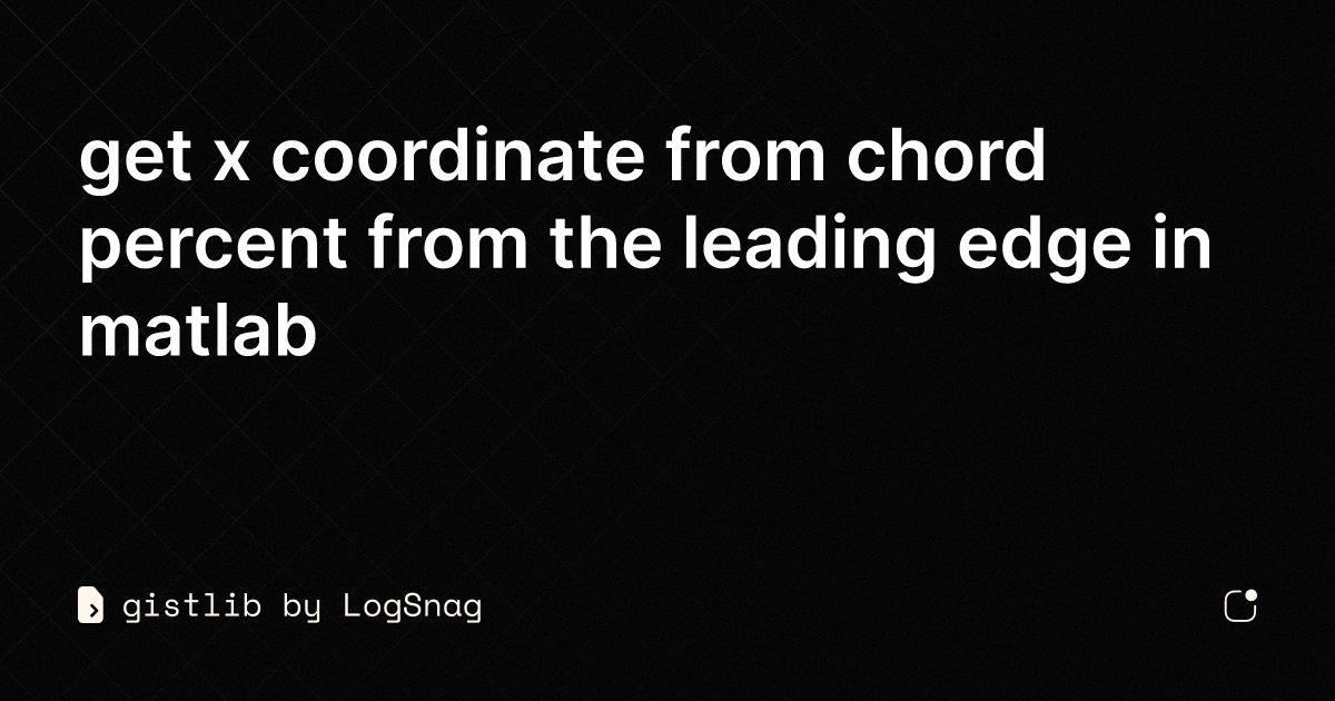 Gistlib Get X Coordinate From Chord Percent From The Leading Edge In 5722