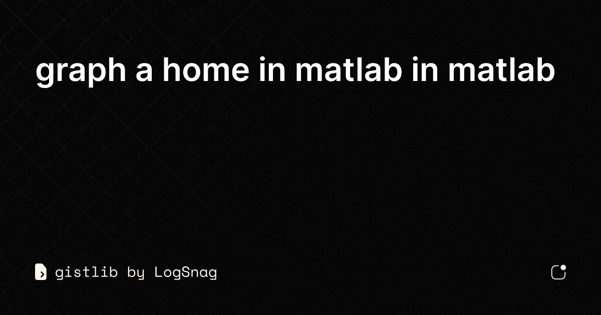 Gistlib Graph A Home In Matlab In Matlab 0356