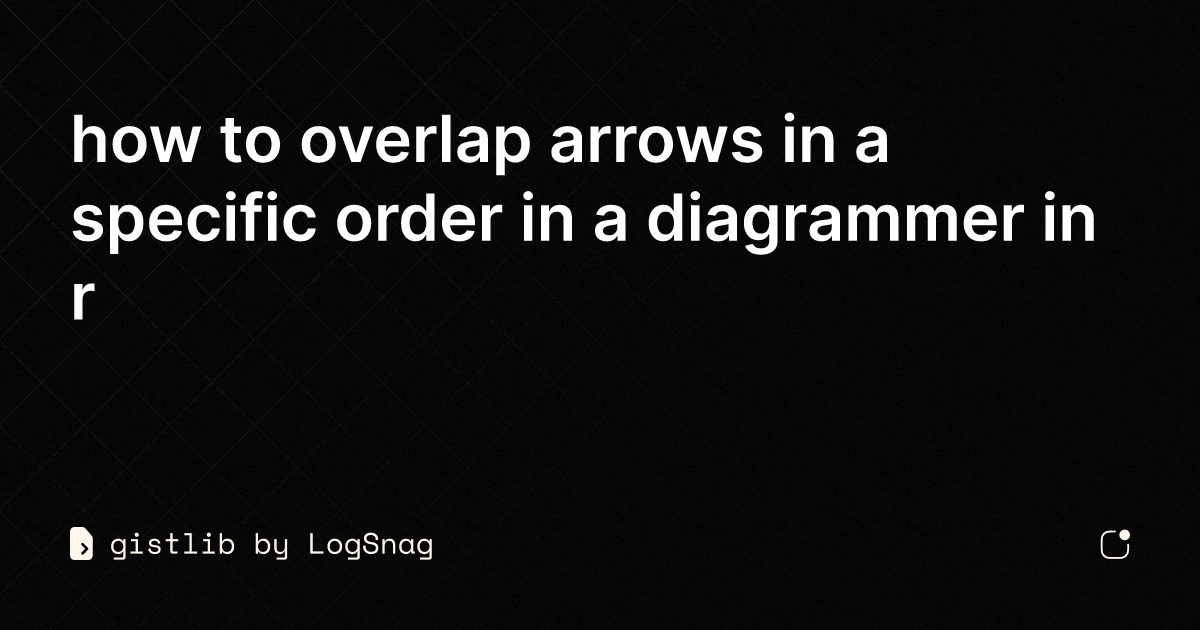 gistlib - how to overlap arrows in a specific order in a diagrammer in r