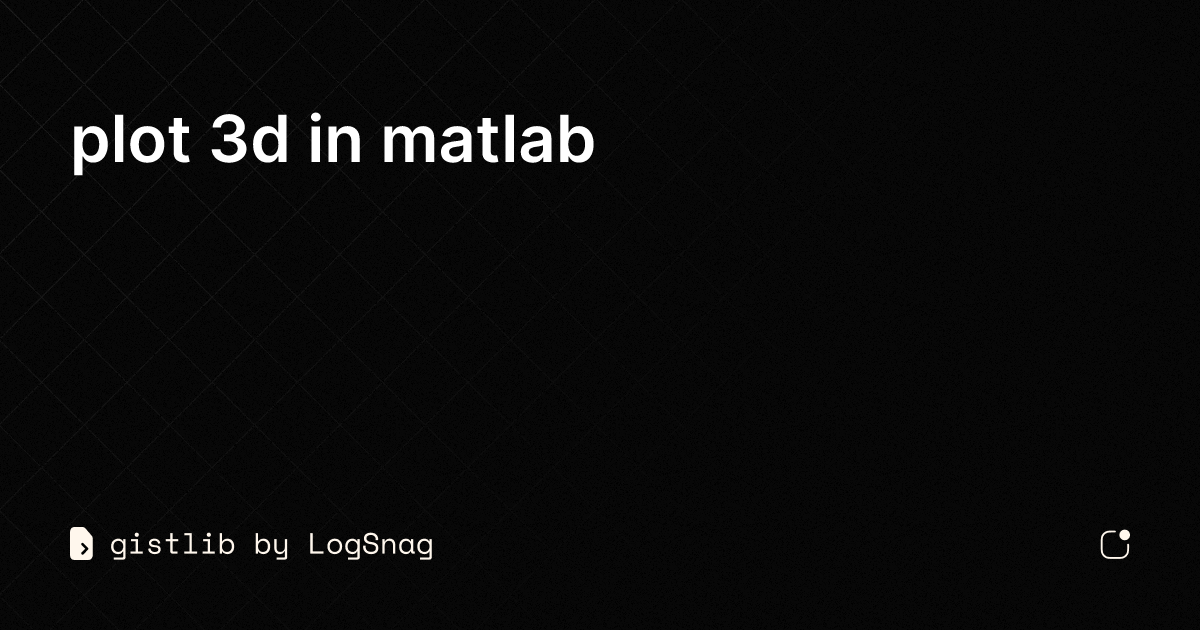 Gistlib Plot 3d In Matlab 3641