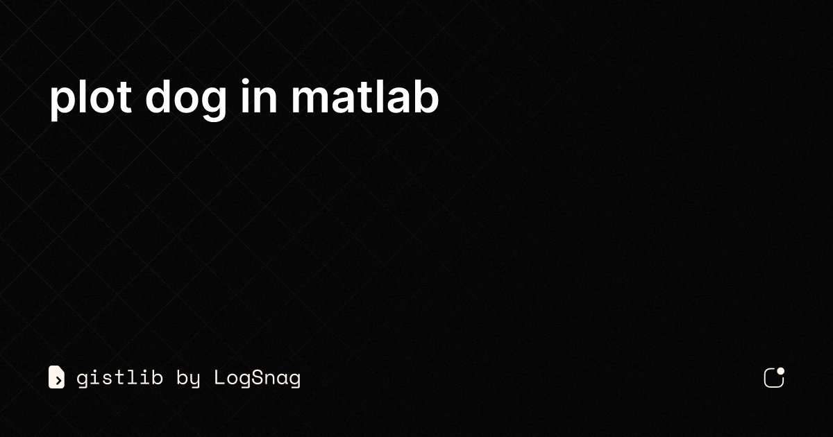 gistlib - plot dog in matlab