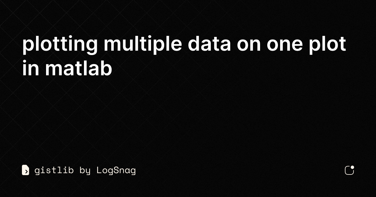 Gistlib Plotting Multiple Data On One Plot In Matlab
